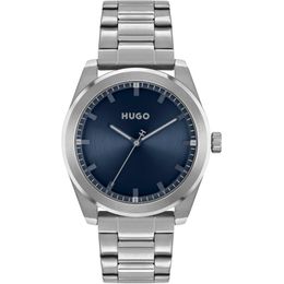 Quarzuhr Hugo "BRIGHT" Armbanduhren silberfarben Herren Uhren