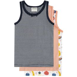 Jacky - Unterhemd FRUITS 3er-Pack in peach/navy, Gr.134/140