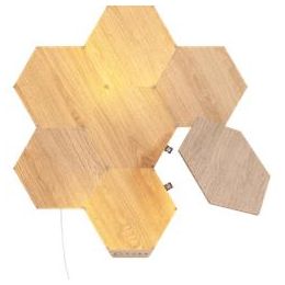 Grohe NANOLEAF Nanoleaf Elements Wood Look Hexagons Starter Kit kaltweiß, warmweiß