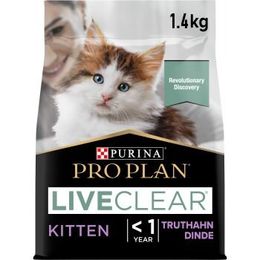 Purina PRO PLAN Liveclear Kitten Truthahn 1,4 kg