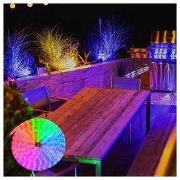 LED Lichterschlauch Beleuchtung Außen Garten Terrasse Weg Transparent Länge 6 m