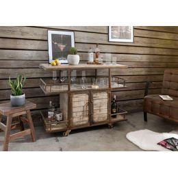 Servierwagen Mango117x46x94 braun lackiert HEAVY INDUSTRY #267