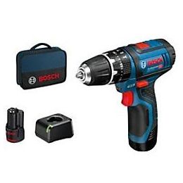 Bosch Schlagbohrschrauber GSB 12V-15 Vorteils-Set 06019B690H 06019B690H Blau, Schwarz