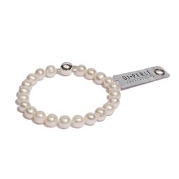 Perlenarmband DI PERLE "Damen Perlenschmuck" Armbänder Gr. 19, Silber 925 (Sterlingsilber), weiß Damen Perlenarmbänder