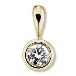 Kette mit Anhänger ONE ELEMENT "0.3 ct Diamant Brillant Zarge aus 585 Gelbgold" Halsketten Gr. 0.3 ct, Gelbgold 585-Diamanten, goldfarben (gold> <) Damen Ketten mit Anhänger