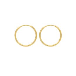 Adelia´s Paar Ohrhänger ADELIA´S "585 Gold Ohrringe Creolen Ø 20 mm" Gr. Damen, Gelbgold 585, goldfarben (gold) Damen Ohrhänger