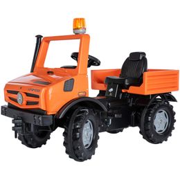 Tretfahrzeug Rolly Toys "rolly Unimog Service" Tretfahrzeuge orange Kinder Kettcar Tretfahrzeug