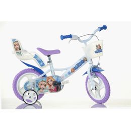 Kinderfahrrad DINO "Snow Queen Eiskönigin 12 Zoll" Fahrräder Gr. 21 cm, 12 Zoll (30,48 cm), weiß Kinder Kinderfahrräder