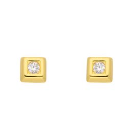Adelia´s Paar Ohrhänger ADELIA´S "1 333 Gold Ohrringe / Ohrstecker mit Zirkonia" Gr. Damen, Gelbgold 333, goldfarben (gold) Damen Ohrhänger