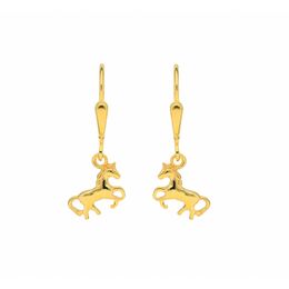 Adelia´s Paar Ohrhänger ADELIA´S "Damen Goldschmuck 1 333 Gold Ohrringe / Pferd" Gr. Damen, goldfarben (gold) Damen Ohrhänger