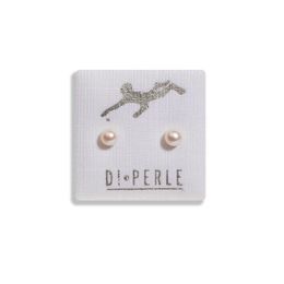 Paar Ohrstecker DI PERLE "Damen Perlenschmuck 585 Gelbgold Süsswasser Perlen Ohrstecker" Ohrringe Gr. Damen, weiß Damen Ohrstecker