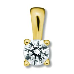 Ketten-Anhänger ONE ELEMENT "0.15 ct Diamant Brillant Anhänger aus 585 Gelbgold" Schmuckanhänger Gr. 0.15 ct, Gelbgold 585-Diamanten, goldfarben (gold) Damen Anhänger