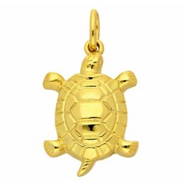 Adelia´s Kette mit Anhänger ADELIA´S "585 Gold Schildkröte" Halsketten Gr. Gelbgold 585, goldfarben (gold) Damen Ketten mit Anhänger