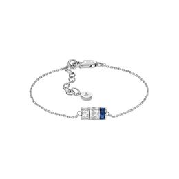 Armband Emporio Armani "EG3579221, EG3580040" Armbänder Gr. Silber 925 (Sterlingsilber), blau (silberfarben, kristallweiß, blau, blau) Damen Armbänder Silber