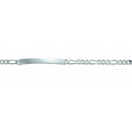 Adelia´s Silberarmband ADELIA´S "925 Silber Figaro Armband 21 cm Ø 4,4 mm" Armbänder Gr. 21, Silber 925 (Sterlingsilber), silberfarben (silber) Damen Armbänder Silber