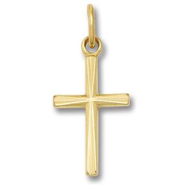 Kette mit Anhänger ONE ELEMENT "Kreuz aus 333 Gelbgold" Halsketten Gr. Gelbgold 333, goldfarben (gold) Damen Ketten mit Anhänger