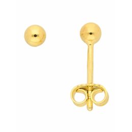 Adelia´s Paar Ohrhänger ADELIA´S "585 Gold Ohrringe Ohrstecker Ø 3 mm" Gr. Damen, Gelbgold 585, goldfarben (gold) Damen Ohrhänger