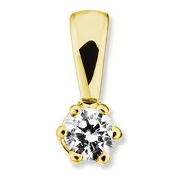 Kette mit Anhänger ONE ELEMENT "0.1 ct Diamant Brillant aus 585 Gelbgold" Halsketten Gr. 0.1 ct, Gelbgold 585-Diamanten, goldfarben (gold) Damen Ketten mit Anhänger