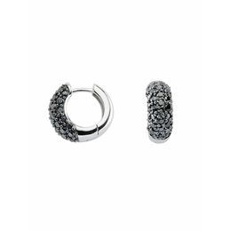 Adelia´s Paar Ohrhänger ADELIA´S "925 Silber Ohrringe Creolen mit Zirkonia Ø 16 mm" Gr. Damen, Silber 925 (Sterlingsilber), bunt Damen Ohrhänger