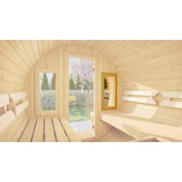 Weka Saunafenster Fenster Gr. B/H: 40 cm x 80 cm, beige (natur) Zubehör