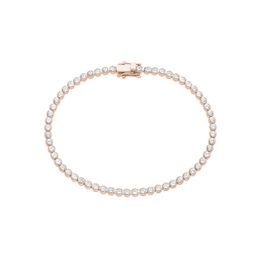 Tennisarmband s.Oliver "2032919, 2032920, 2032921" Armbänder Gr. Silber 925 (Sterlingsilber), rosegold (roségoldfarben, weiß, weiß) Damen Tennisarmbänder