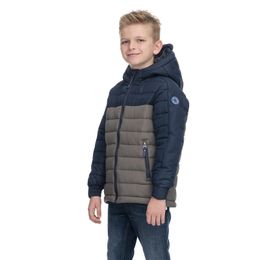Winterjacke Ragwear "Coolio Blocks" Gr. 140, blau (navy) Jungen Jacken Winterjacken