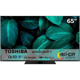 E (A bis G) Toshiba LED-Fernseher "65QA7D63DG" Fernseher schwarz LED Fernseher