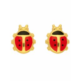Adelia´s Paar Ohrhänger ADELIA´S "1 585 Gold Ohrringe / Ohrstecker Marienkäfer" Gr. Damen, Gelbgold 585, goldfarben (gold) Damen Ohrhänger