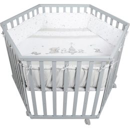 Laufgitter Roba "Sternenzauber, taupe, 6-eckig" grau (taupe) Baby Laufställe Laufgitter