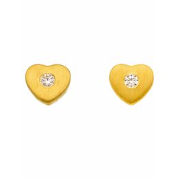 Adelia´s Paar Ohrhänger ADELIA´S "333 Gold Ohrringe Ohrstecker mit Zirkonia" Gr. Damen, Gelbgold 333, goldfarben (gold) Damen Ohrhänger