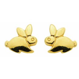 Adelia´s Paar Ohrhänger ADELIA´S "Damen Goldschmuck 1 333 Gold Ohrringe / Ohrstecker Hase" Gr. Damen, goldfarben (gold) Damen Ohrhänger