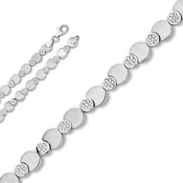 Silberarmband ONE ELEMENT "Zirkonia Armband aus 925 Silber 17 cm Ø" Armbänder Gr. 17, Silber 925 (Sterlingsilber), silberfarben (silber) Damen Armbänder Silber