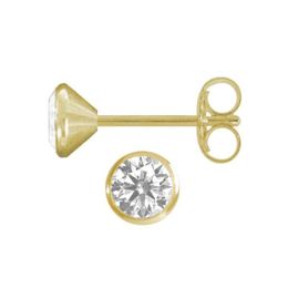 Paar Ohrstecker Firetti "Schmuck Geschenk Gold 333 Goldohrschmuck Solitär" Ohrringe Gr. Gelbgold 333, gelb (gelbgoldfarben, kristallweiß) Damen Brautschmuck