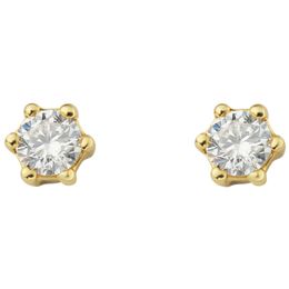 Paar Ohrstecker ONE ELEMENT "0.1 ct Diamant Brillant Ohrringe aus 750 Gelbgold" Gr. Damen, 0.1 ct, Diamanten-Gelbgold 333, goldfarben (gold) Damen Ohrstecker