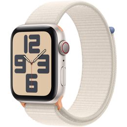 Smartwatch Apple "Watch SE GPS Aluminium 44 mm + Cellular" Smartwatches beige (polarstern) Fitness-Tracker
