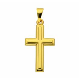 Adelia´s Kette mit Anhänger ADELIA´S "333 Gold Kreuz Anhänger" Halsketten Gr. Gelbgold 333, goldfarben (gold) Damen Ketten mit Anhänger