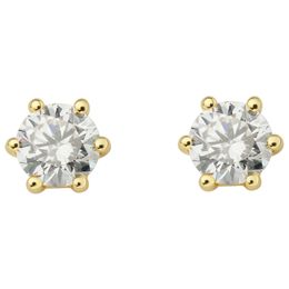 Paar Ohrstecker ONE ELEMENT "0.4 ct Diamant Brillant Ohrringe aus 750 Gelbgold" Gr. Damen, 0.4 ct, Diamanten-Gelbgold 333, goldfarben (gold) Damen Ohrstecker