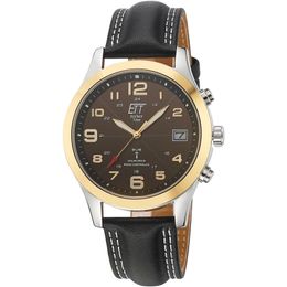 Funkuhr ETT "Gobi, EGS-11487-22L" Armbanduhren schwarz Herren Solaruhren