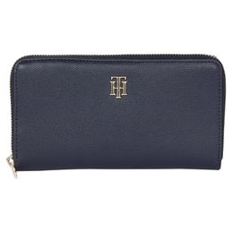 Geldbörse Tommy Hilfiger "TH TIMELESS LARGE ZA" blau (space, blue) Kleinlederwaren Geldbörsen