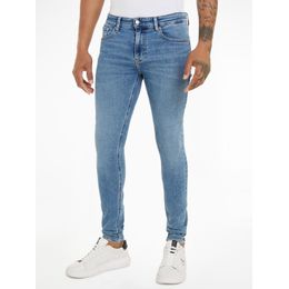 Skinny-fit-Jeans Calvin Klein Jeans "SUPER SKINNY" Gr. 32, Länge 34, blau (denim medium) Herren Jeans Skinny-Jeans