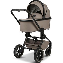 Kombi-Kinderwagen MOON "Resea+, mud/black matt" beige (mud, black matt) Baby Kinderwagen Kombikinderwagen