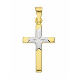 Adelia´s Ketten-Anhänger ADELIA´S "333 Gold Kreuz Anhänger" Schmuckanhänger Gr. Damen, Weißgold 333, goldfarben (gold) Damen Anhänger