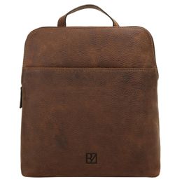 Cityrucksack Bodenschatz Gr. B/H/T: 27 cm x 26 cm x 9 cm, braun (cognac) Rucksäcke