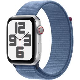 Smartwatch Apple "Watch SE GPS Aluminium 44 mm + Cellular" Smartwatches blau (winter blue) Fitness-Tracker