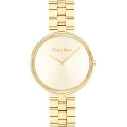 Quarzuhr Calvin Klein "TIMELESS" Armbanduhren goldfarben Damen Quarzuhren