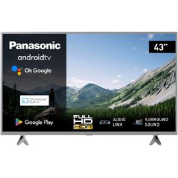 F (A bis G) Panasonic LED-Fernseher "TX-43MSW504S" Fernseher silberfarben (silber) LED Fernseher