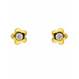 Adelia´s Paar Ohrhänger ADELIA´S "333 Gold Ohrringe Ohrstecker mit Zirkonia" Gr. Damen, Gelbgold 333, goldfarben (gold) Damen Ohrhänger