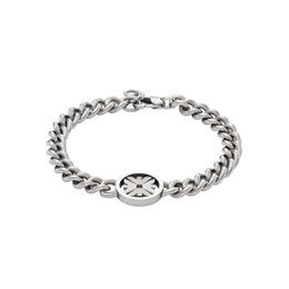 Edelstahlarmband Emporio Armani "KREIS, RUND, LOGO, EGS3041040" Armbänder Gr. Edelstahl, silberfarben (edelstahlfarben) Damen Edelstahlarmbänder