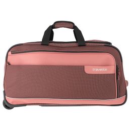 Reisetasche Travelite "VIIA" Gr. B/H/T: 65 cm x 32 cm x 30 cm, rosa (frühlingsrose) Taschen Handgepäck Duffle Bag Sporttasche mit Trolleyfunktion