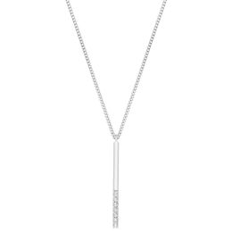 Y-Kette s.Oliver "2031439" Halsketten Gr. Silber 925 (Sterlingsilber), Länge: 45 cm, bunt (silberfarben, weiß, kristallweiß) Damen Brautschmuck